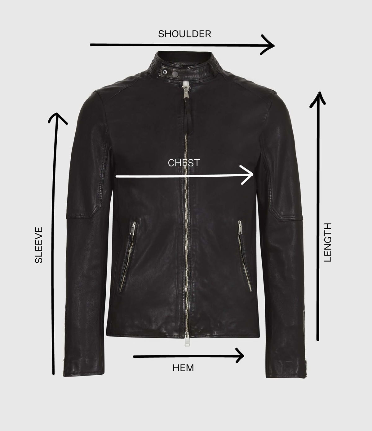 Leather Size Guide(mens)-旧