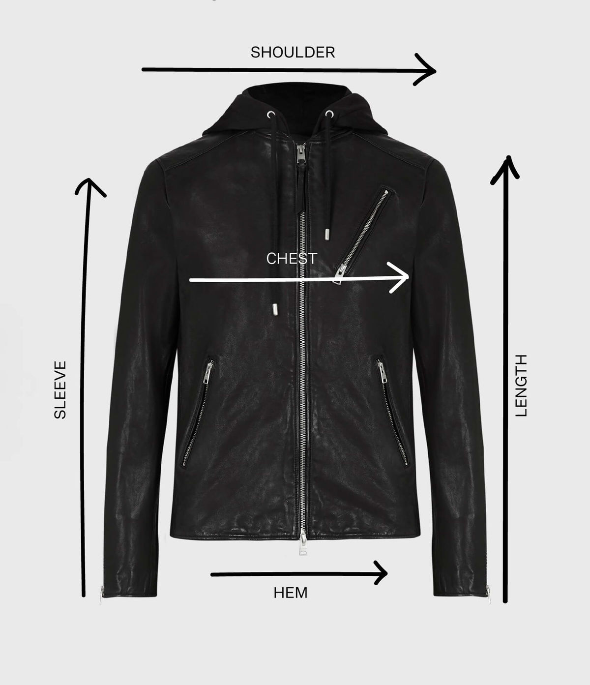 Leather Size Guide(mens)-旧