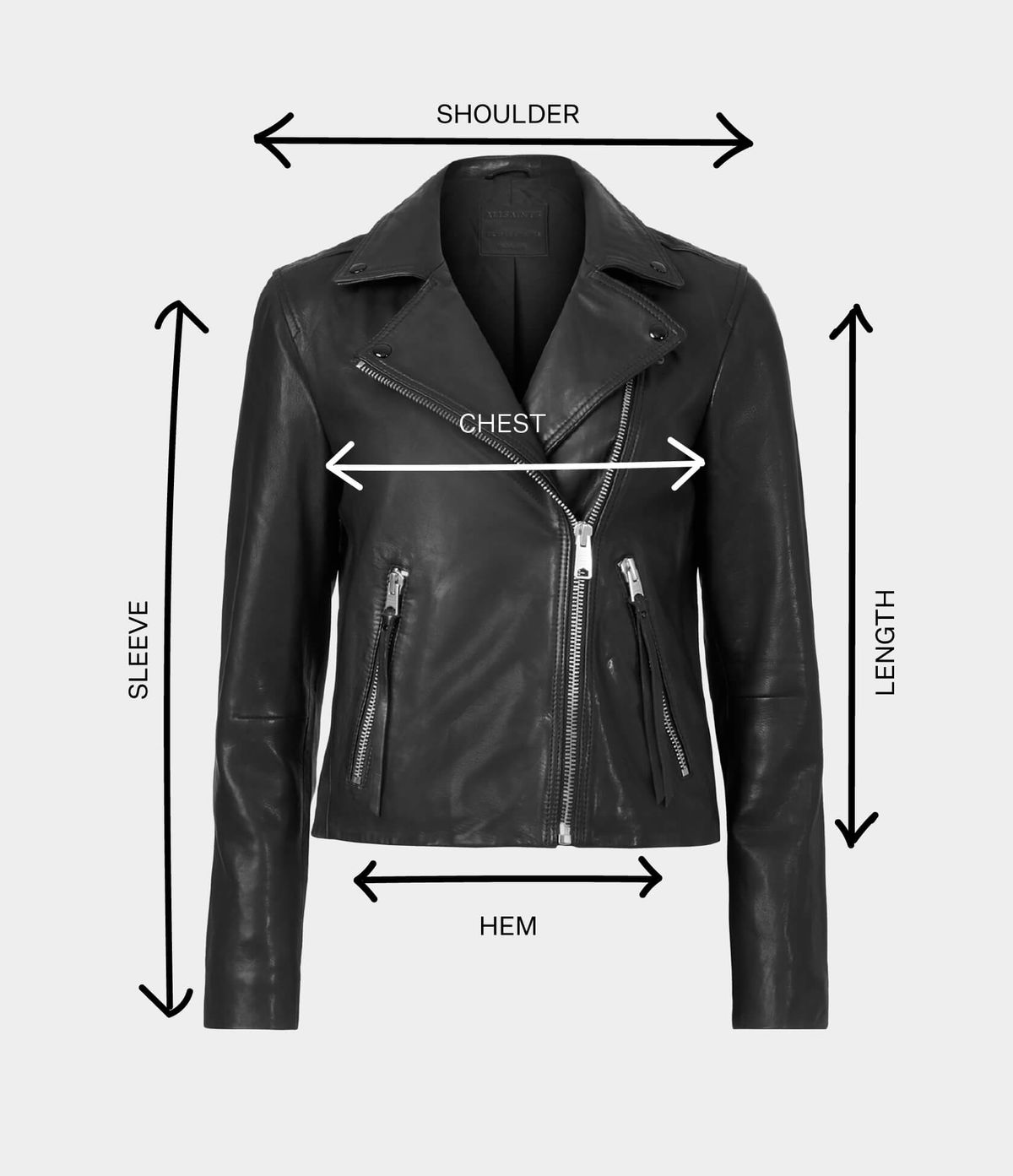 Leather Size Guide(women)-旧