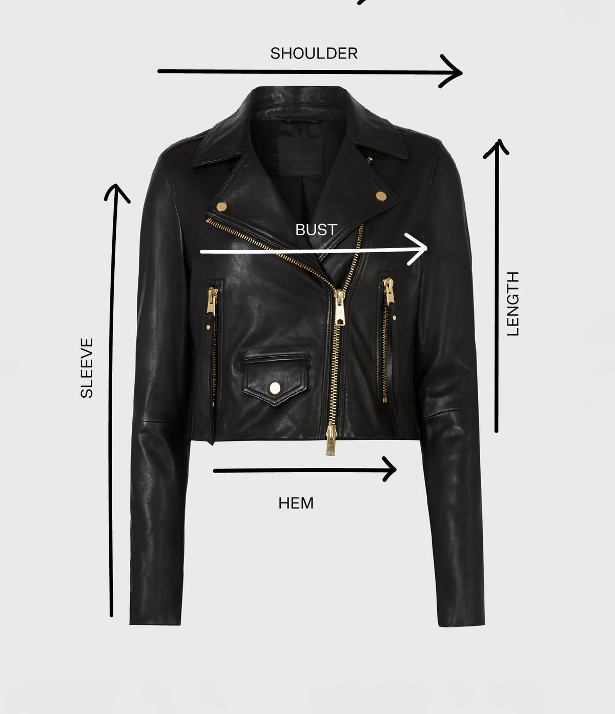 Leather Size Guide(women)-旧