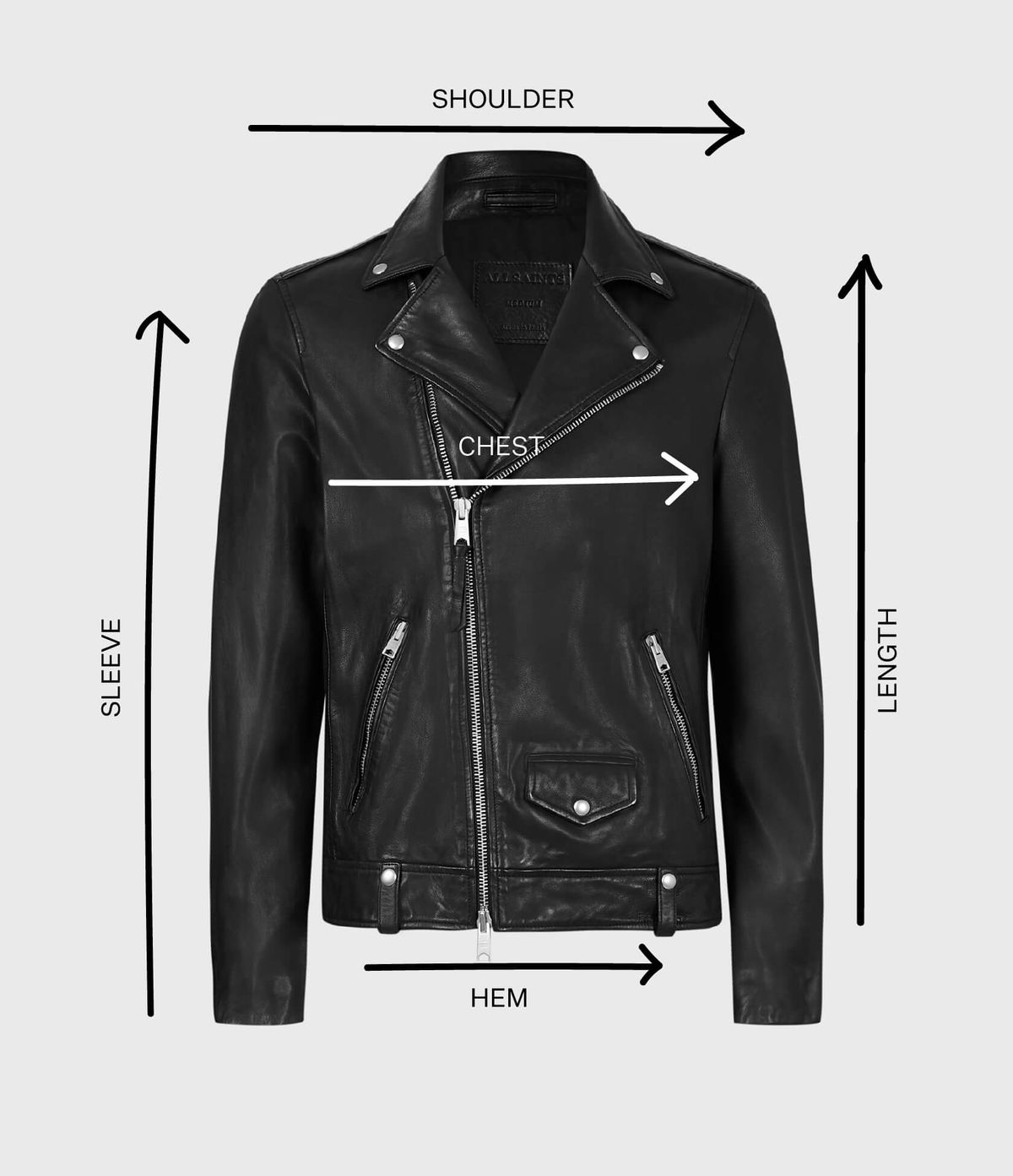 Leather Size Guide(mens)-旧